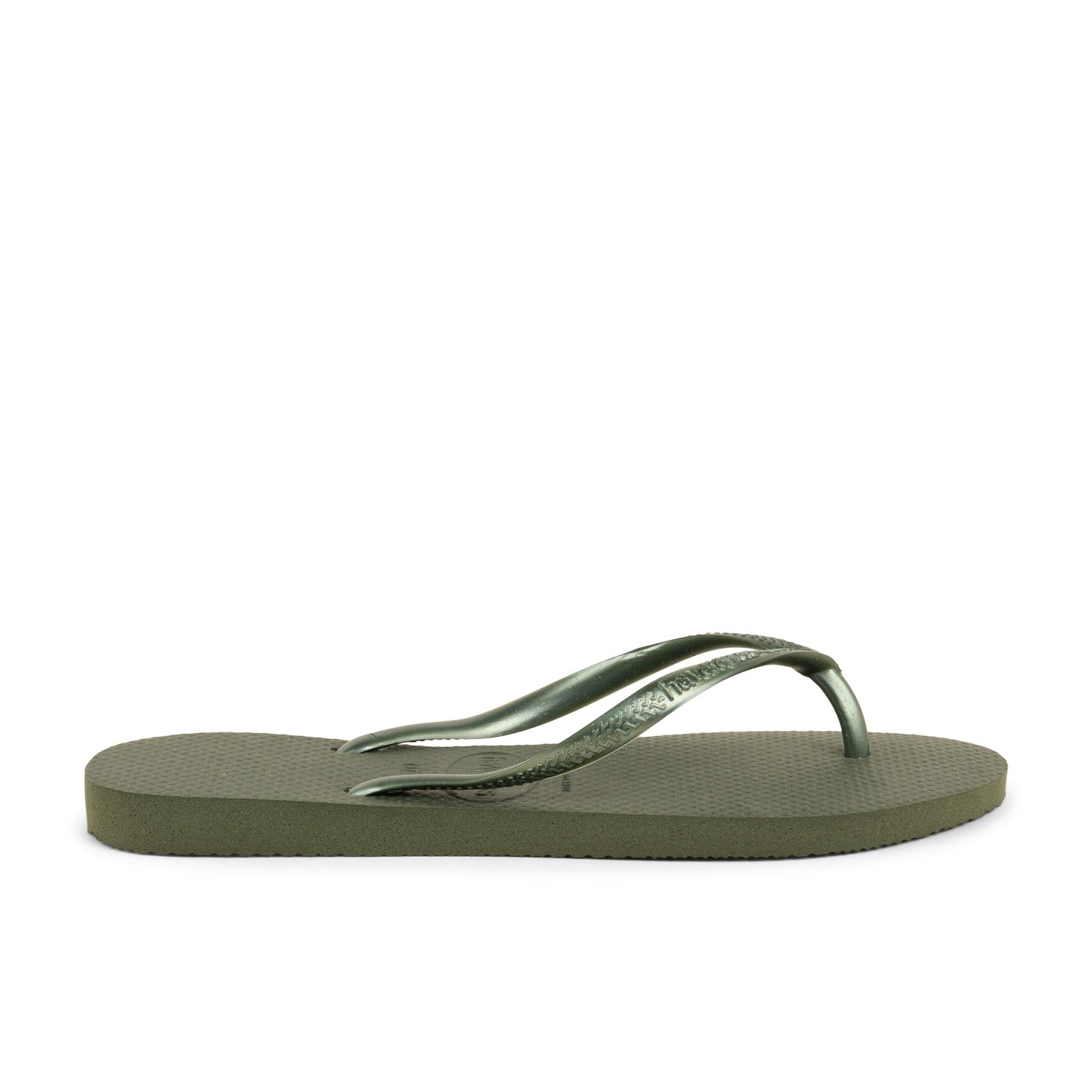 Tongs et crocs HAVAIANAS SLIM F Femme Kaki | Bessec Chaussures