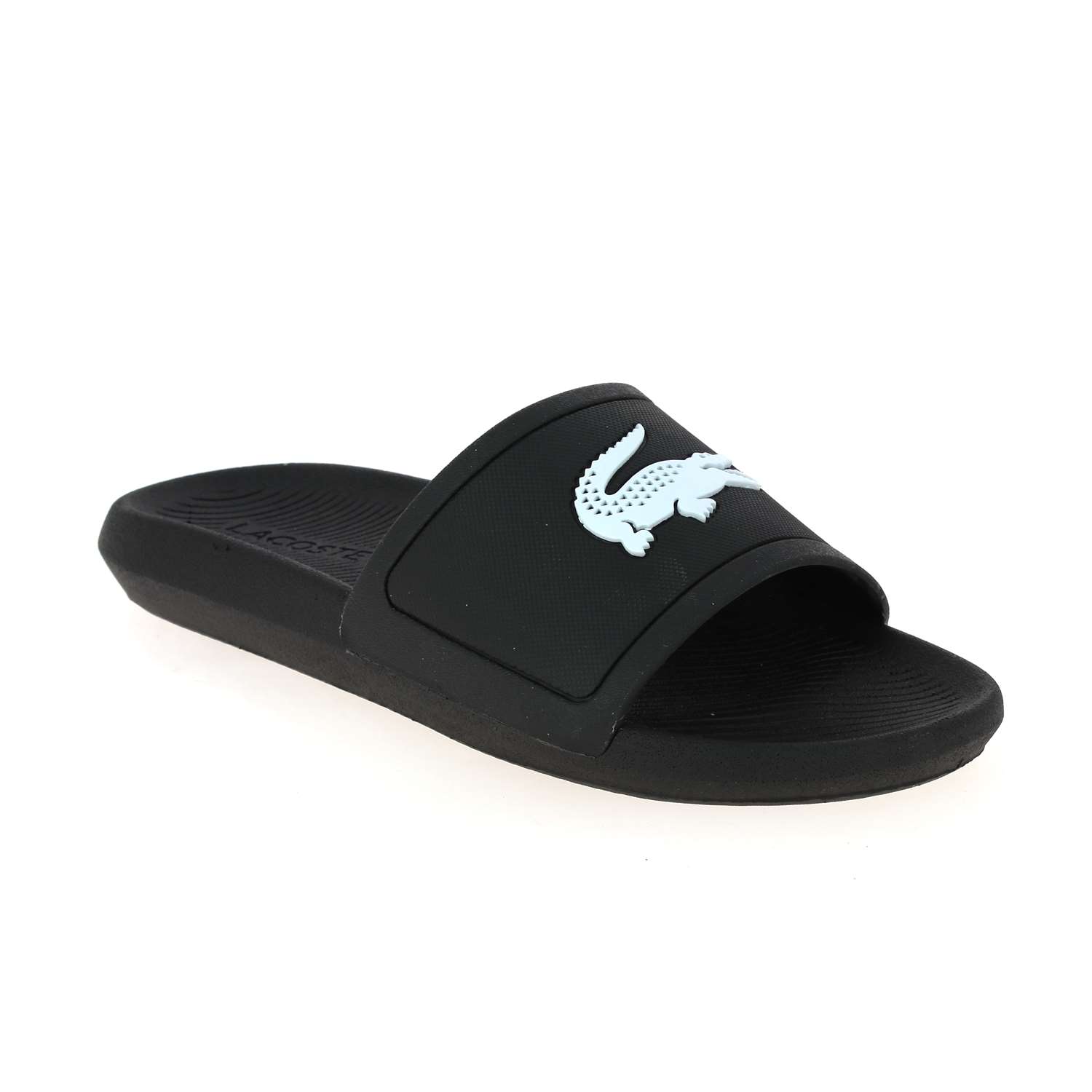 Tongs et crocs CROCO SLIDE 1191 LACOSTE Noir Femme | Bessec Chaussures