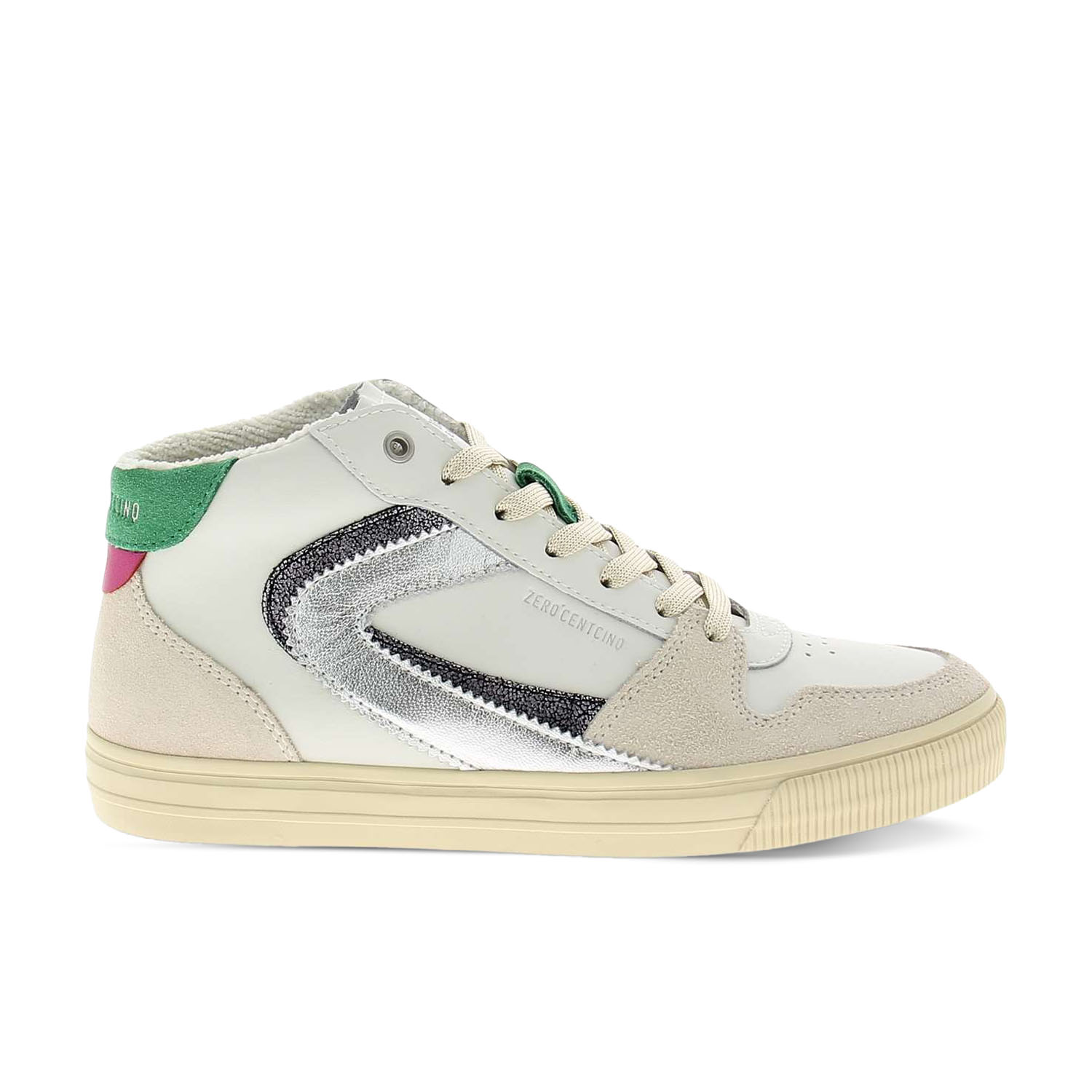 Baskets JADE RETRO 0-105 Vert, Blanc Femme | Bessec Chaussures