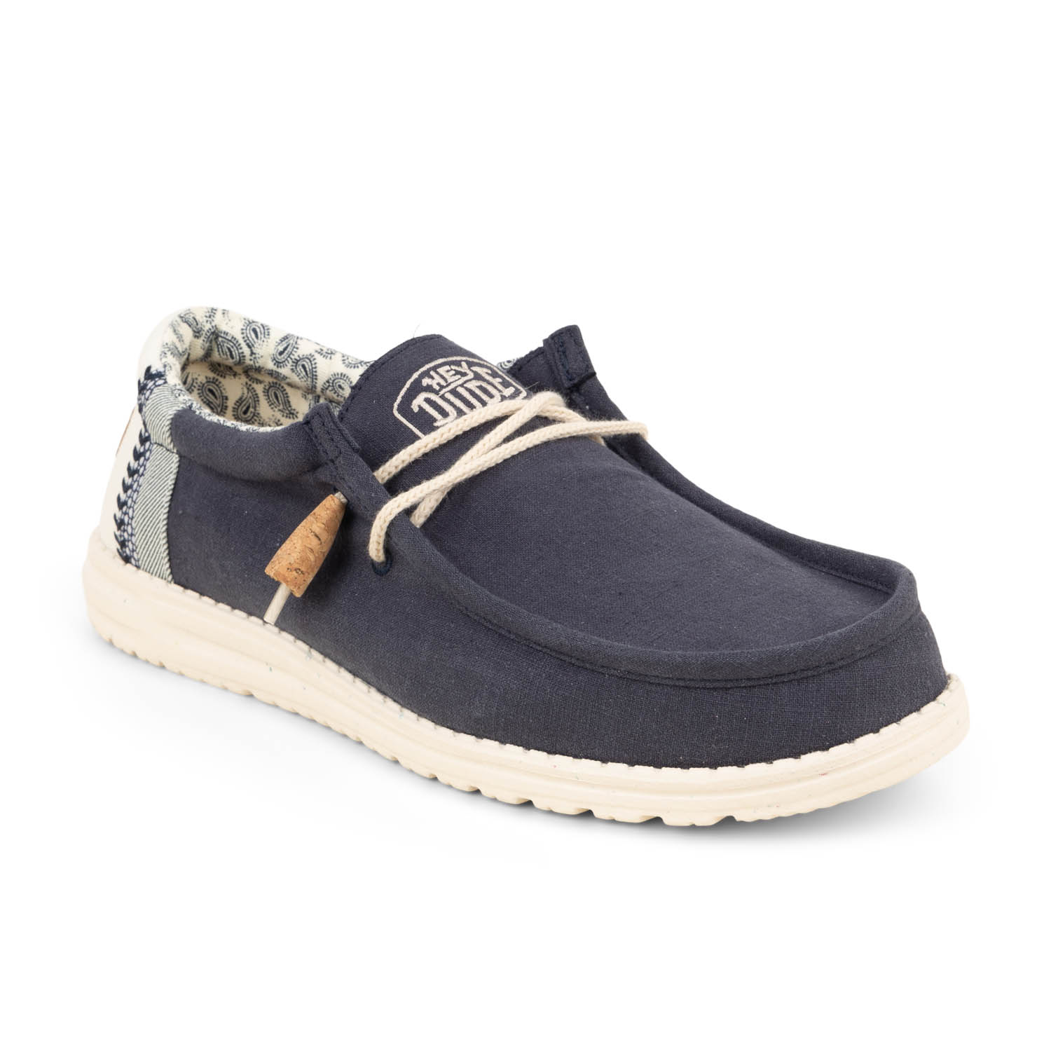 Baskets WALLY LINE UP NATURAL DUDE Bleu Homme - Bessec Chaussures